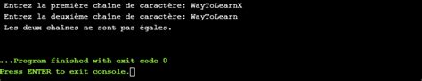 Comparer deux chaines de caractères en C WayToLearnX