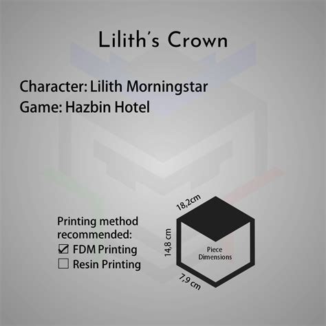 👑 Lilith Morningstars Crown Stl File Hazbin Hotel・ 3d File For 3d