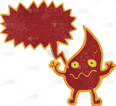 复古卡通小火焰