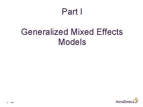 Lecture NonLinear And Generalized Mixed Effects Models