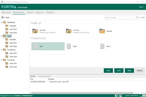Server Management Console Overview