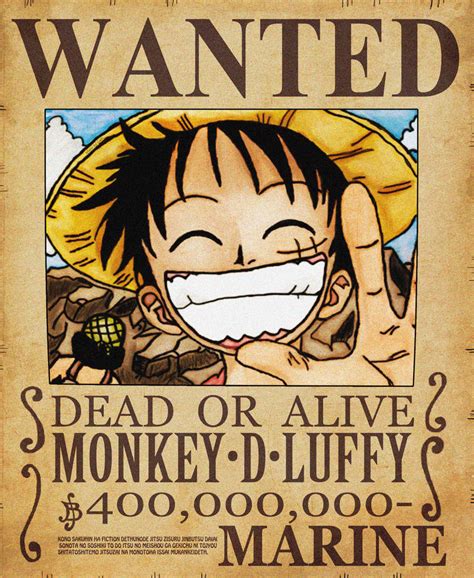 Wallpaper Monkey D Luffy Wanted Poster One Piece Wanted Posters The