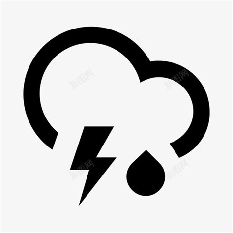 雷阵雨天气图标 雷阵雨图片天气 雷阵雨天气 大山谷图库