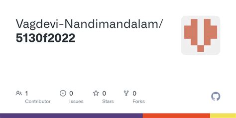 github vagdevi nandimandalam 5130f2022