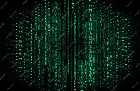 Premium Photo Green Binary Cyber Circuit Future Technology Concept Background