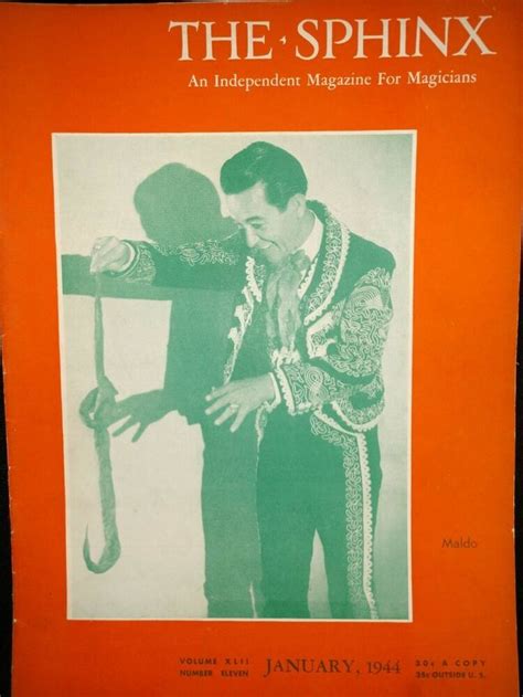 Vintage Maldo Issue 1944 Sphinx Magazine Vol Xlii No 11 Sphinx The