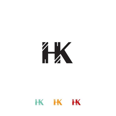 Modèle Vectoriel De Conception De Logo De Lettre Hk Vecteur Premium
