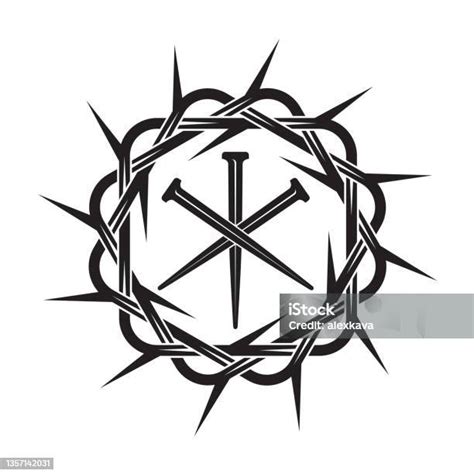 가시 왕관을 가진 예수님 못 못에 대한 스톡 벡터 아트 및 기타 이미지 못 컴퓨터 그래픽 가시 Istock