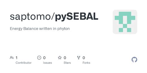 Github Saptomo Pysebal Energy Balance Written In Phyton