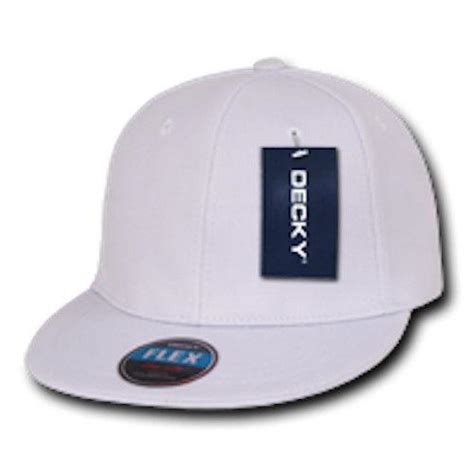 Decky Classic Retro Flat Bill Flex 6 Panel Fitted Baseball Caps Hats