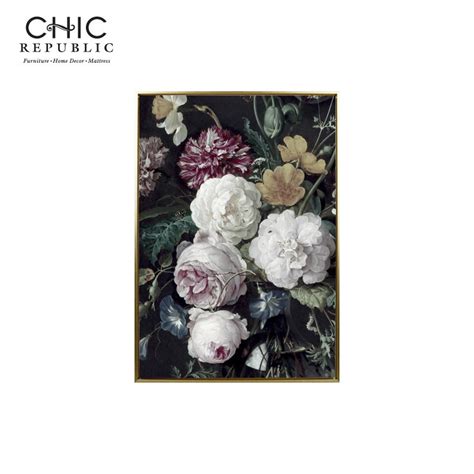 Chic Republic Flower Bouquet A 50x70 ภาพติดฝาผนัง สี ทอง หลากสี
