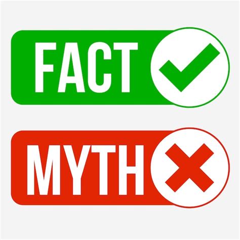 Premium Vector Fact Vs Myth Logo Concept Vector Illustration