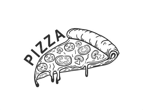 Premium Vector Hand Drawn Pizza Slice Illustrations On White