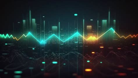An Abstract Representation Of Sound Waves And Music Frequencies Generative Ai Stock