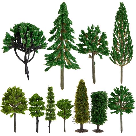 55 Pieces Of Miniature Model Trees For Diorama Supplies Scenery Landscape Diy Projects Arts