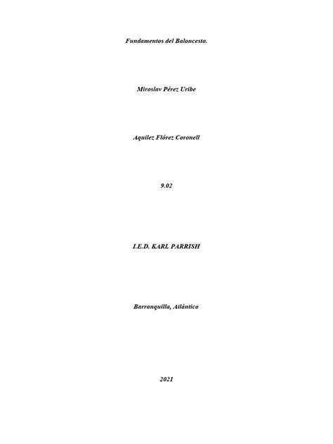 Fundamentos Basicos Del Baloncesto Pdf Defensor Asociación De Fútbol Deportes