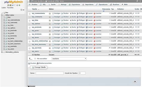 MySQL Datenbank Erstellen Sicherheit Verwaltung Workbench Uvm