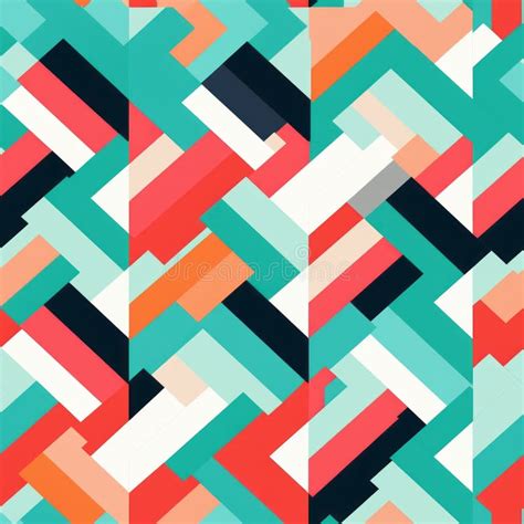 Colorful Geometric Pattern With Strong Diagonals Stock Illustration Illustration Of