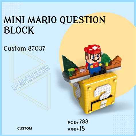 Custom™ 87037 Mini Mario Question Block Brick Set Kazi Block