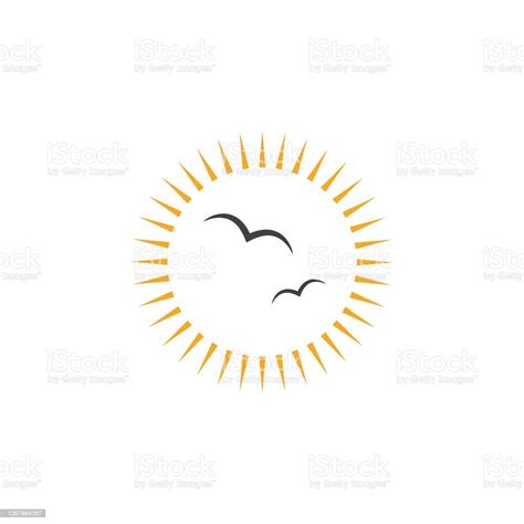 太陽光動徽標向量圖示向量圖形及更多地平線圖片 地平線 夏天 大自然 Istock