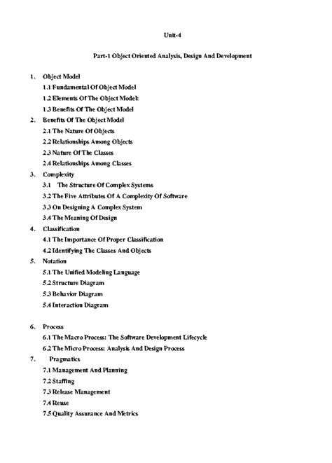 ooad object oriented analysis design and development unit 4 part