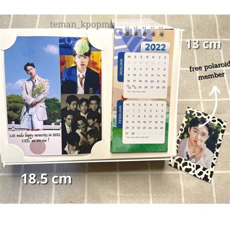 Jual Kalender Meja 2023 Sehun Chanyeol Kai Suho Baekhyun Chen D O