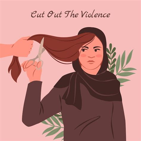 Free Vector Hand Drawn Iranian Woman Cutting Hair