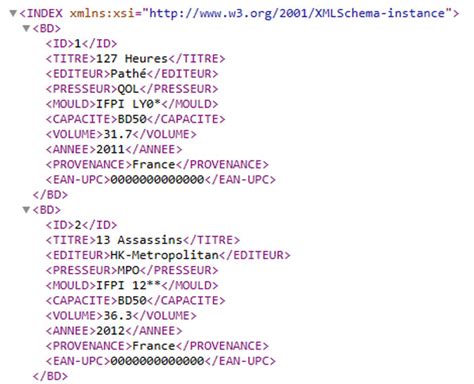 Portage Index Vers Xml Et Json Bluraydefectueuxcom