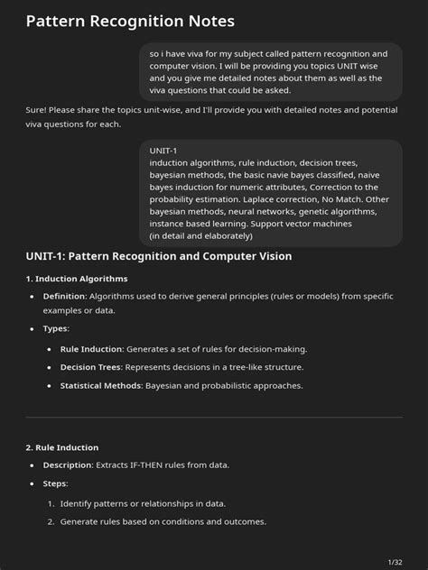 Prcv Viva Notes Pdf Pattern Recognition Computing