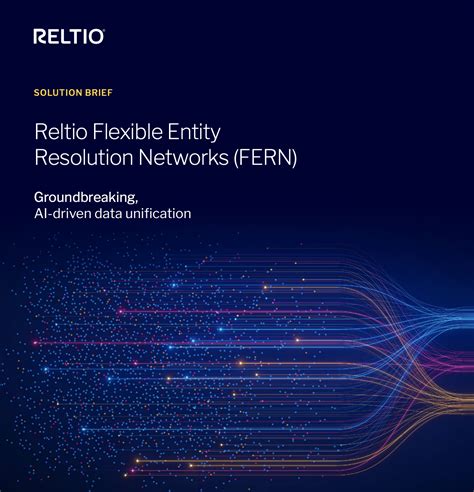 Reltio Flexible Entity Resolution Networks Fern Groundbreaking Ai Driven Data Unification
