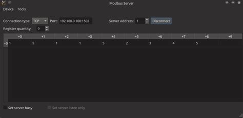 Modbus Server Gui • Alex Puts