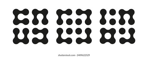 Connected Dots Vector Signs Metaball Icon Stock Vector Royalty Free