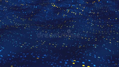 Big Data Cyber Stream Neural Network And Strings Of Code Stock