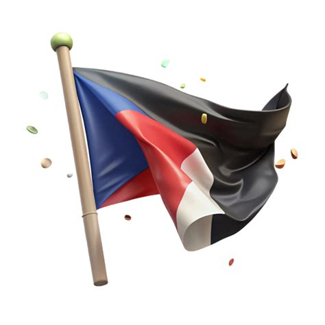 Stunning Traditional Torn Flag Still Waving Isolated Cutout High