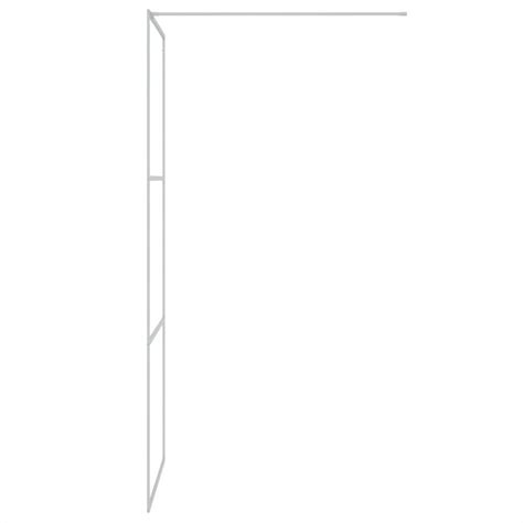 Walk In Shower Wall Silver 80x195 Cm Clear Esg Glass
