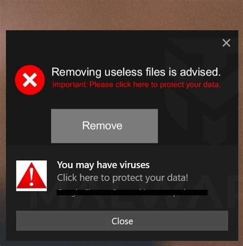 Remove Removing Useless Files Is Advised Pop Up Scam Guide
