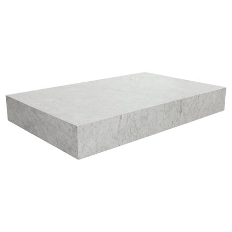 Timothy Oulton Monumental Floating Carrara Marble Cocktail Table For