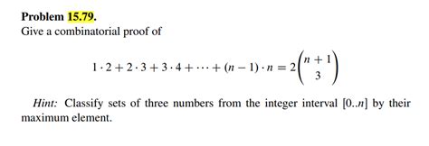 Solved Problem 1579 Give A Combinatorial Proof Of 122