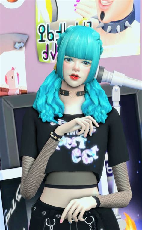 💎lovely Magic💎passion Flower Sims Hair Sims 4 Short Sleeve