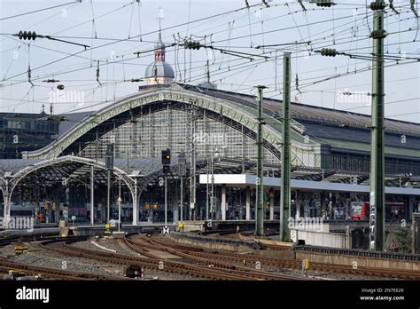 Cologne Germany February 09 2023 Historical Platform Hall Of The Cologne Main Station Stock