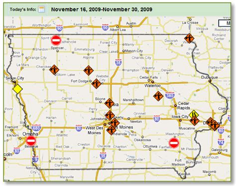 Iowa 511 Road Conditions Map United States Map