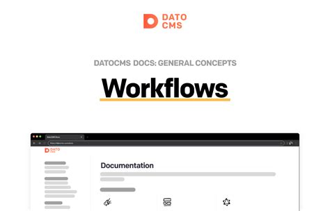 Workflows — General Concepts — Datocms