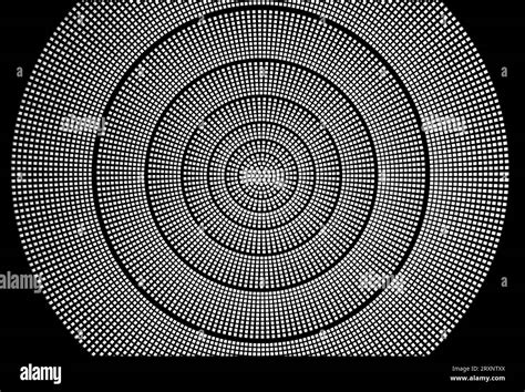 Circular Geometric Drawing That Creates Optical Effects Several