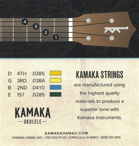 Kamaka Baritone Ukulele String Set Uke Republic