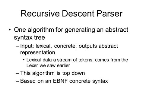 Building Lexical And Syntactic Analyzers Ppt Download
