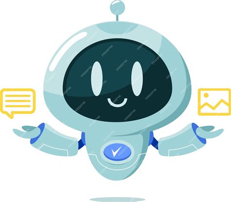Premium Vector Ai Robot Chat Bot Cartoon Character Creates A Files Vector Illustration Flat Design