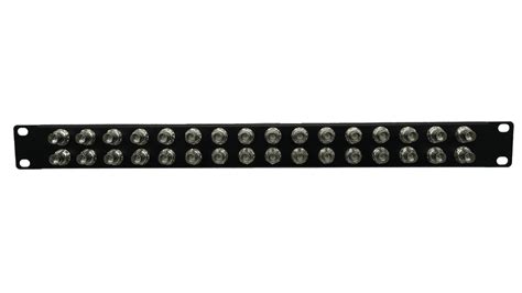 Bnc Patch Panel 1u 32 Port Black Flat Loaded Hd Sdi 3ghz