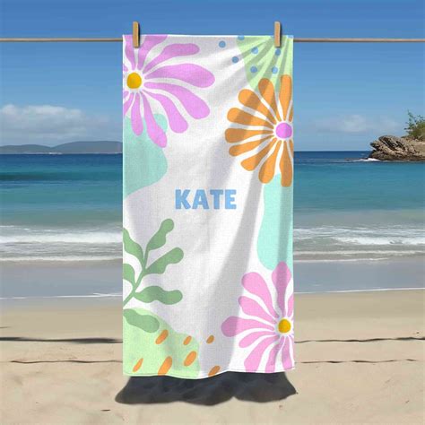 Custom Beach Towel Custom Beach Towels Retro Beach Towel Summer