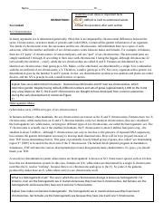 Understanding Sex Determination And Sex Chromosomes Course Hero