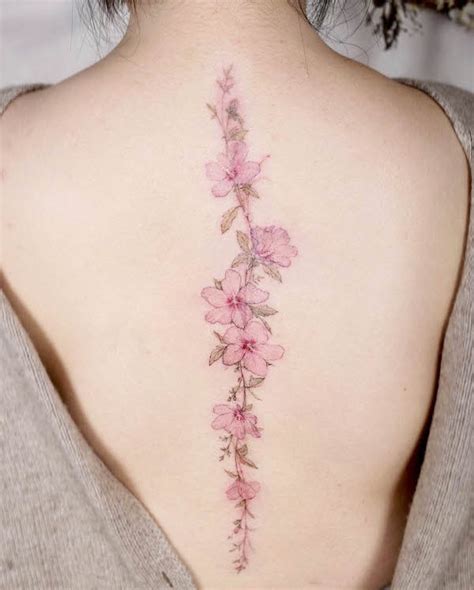 Share 76 Cherry Blossom Spine Tattoo Best In Cdgdbentre